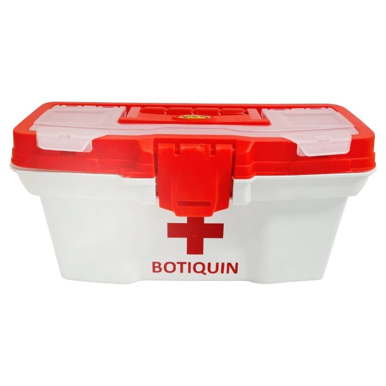 Caja de Primeros Auxilios / BOTIQUIN 11″ 29,5×20,5×14,5 color BLANCA c ...
